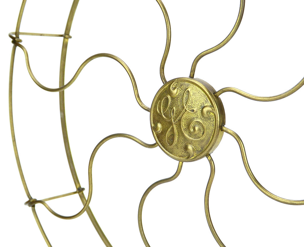 Original 16" Drop Ring GE Brass Cage/Guard - Antique Fan Supply Co