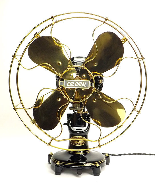 Beautifully Restored 12" Colonial Front Oscillator - Antique Fan Supply Co