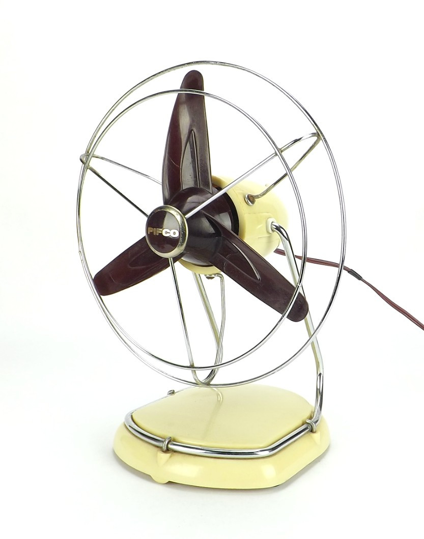 Circa 1930's Pifco Modernistic Desk Fan - Antique Fan Supply Co