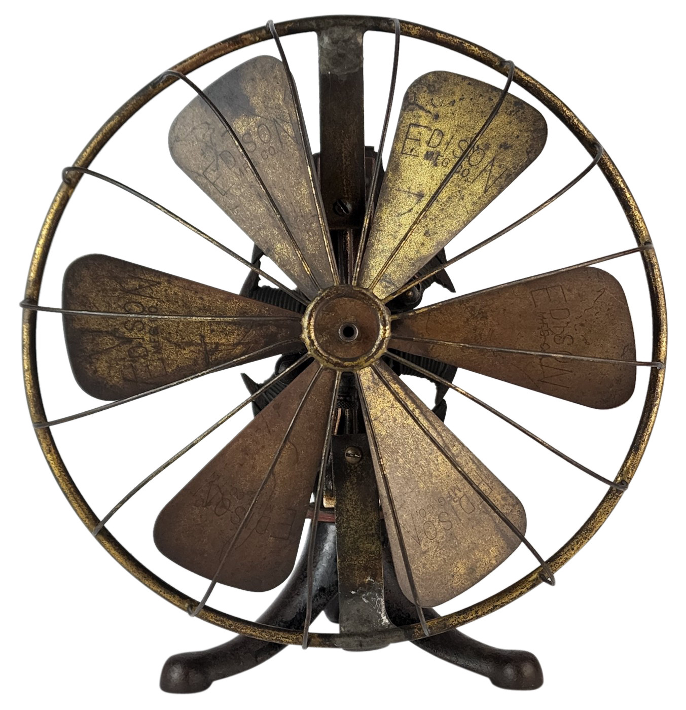 Thomas Edison Brass Fan - Antique Fan Supply Co