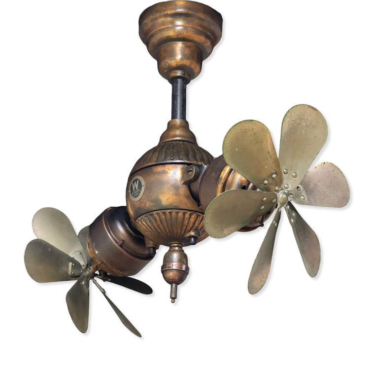 Circa 1920 Westinghouse Gyro Ceiling Fan Copper Oxide Finish - Antique ...