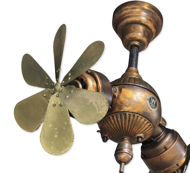 Circa 1920 Westinghouse Gyro Ceiling Fan Copper Oxide Finish - Antique ...