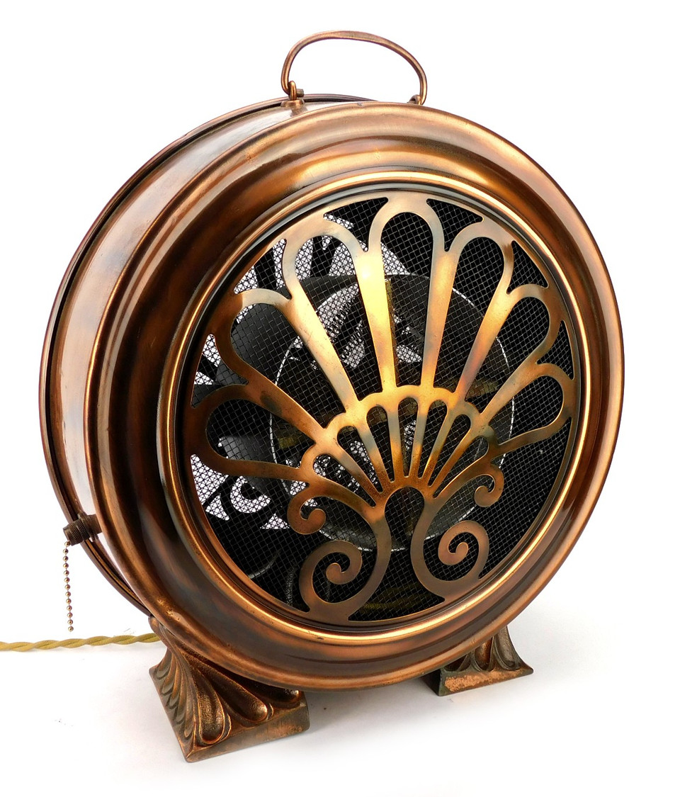 Circa 1930's Restored Art Deco Electric Heater Brushed Copper - Antique ...