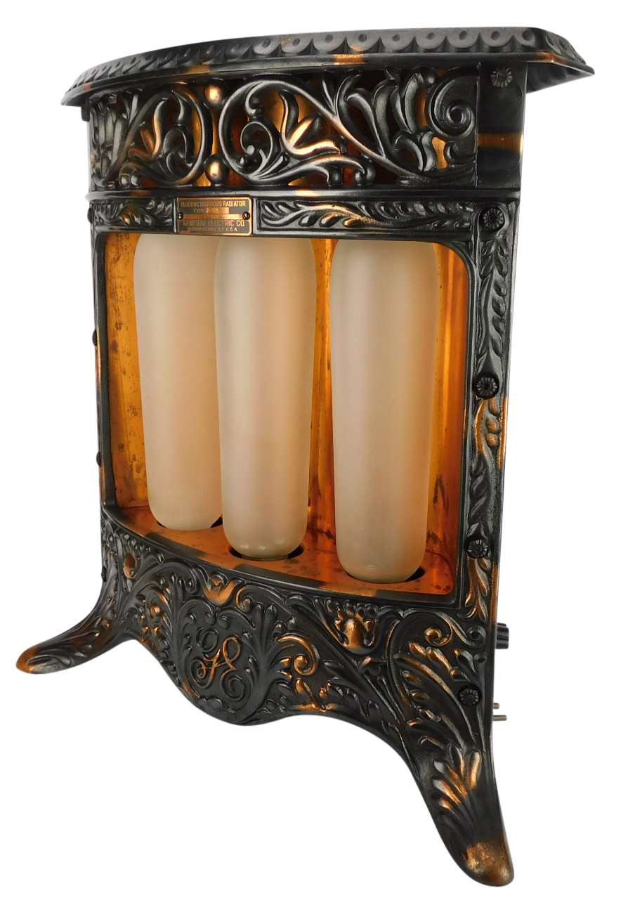 GE Copper Oxide Luminous Radiator Flat Top - Antique Fan Supply Co