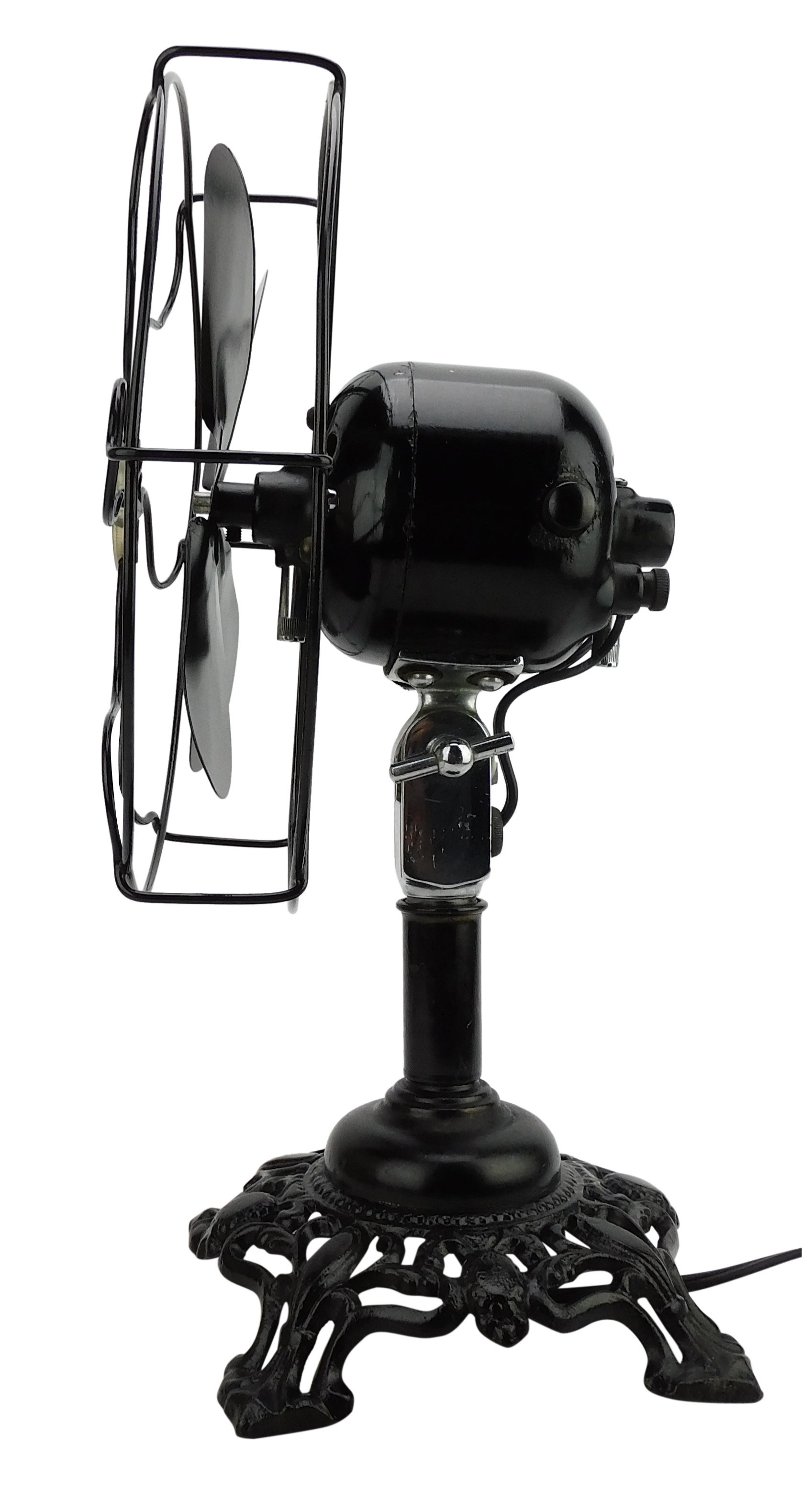 Circa 1920's Ritter Dental Fan on Ornate Base - Antique Fan Supply Co