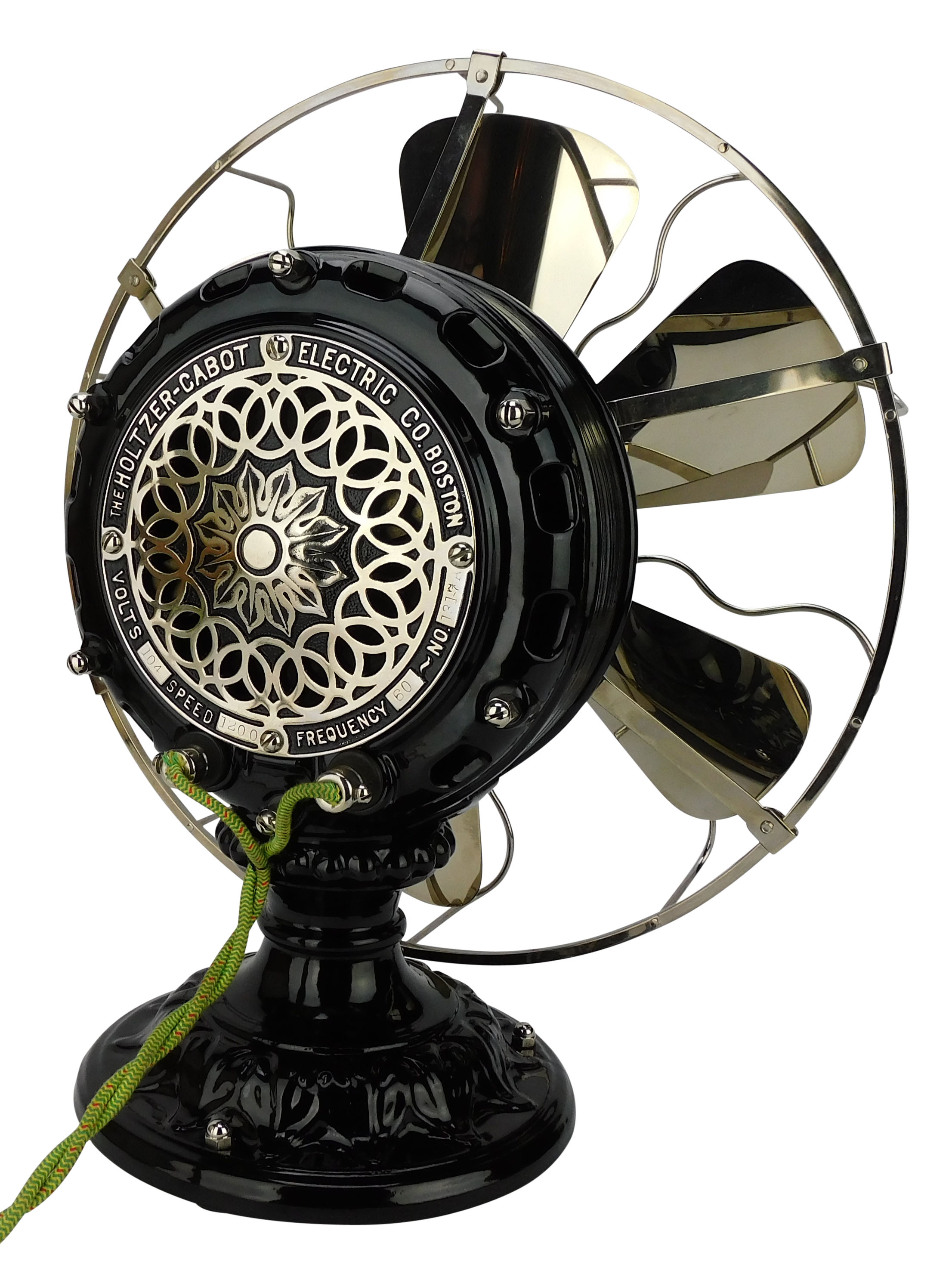 Circa 1897 12" Holtzer Cabot Pancake Motor Desk Fan Restored - Antique ...