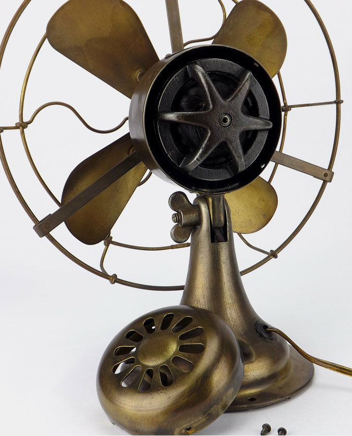 Rare 8" FWEW All Brass Fan - Antique Fan Supply Co