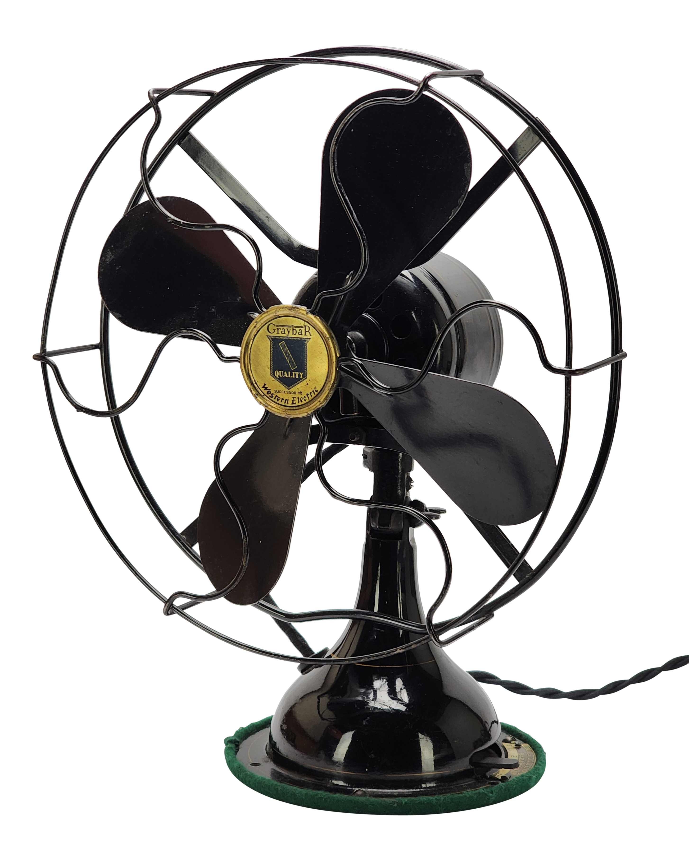 Original 1930’s 9” Graybar Oscillating Desk Fan - Antique Fan Supply Co
