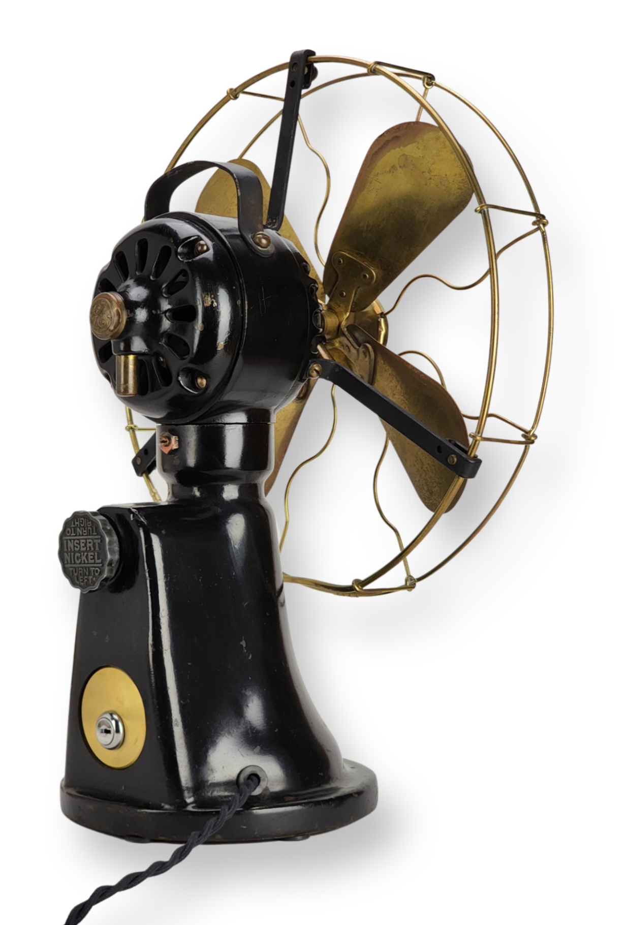 Circa 1920 GE Prepayment Coin Operated Hotel Taxi Fan Original Finish ...