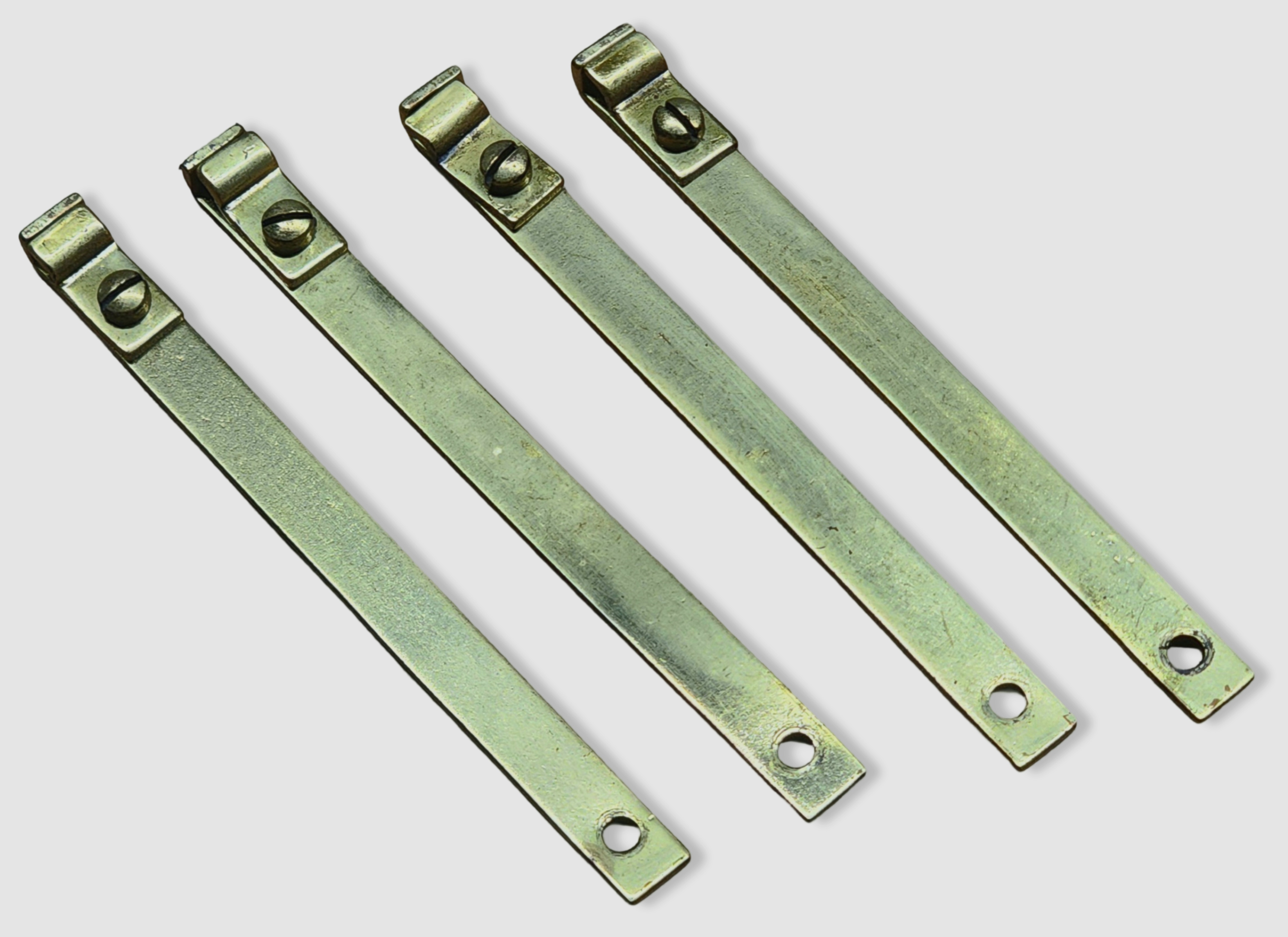 Set 4 Original Brass Struts with Clips for "All Brass" 8" Westinghouse ...