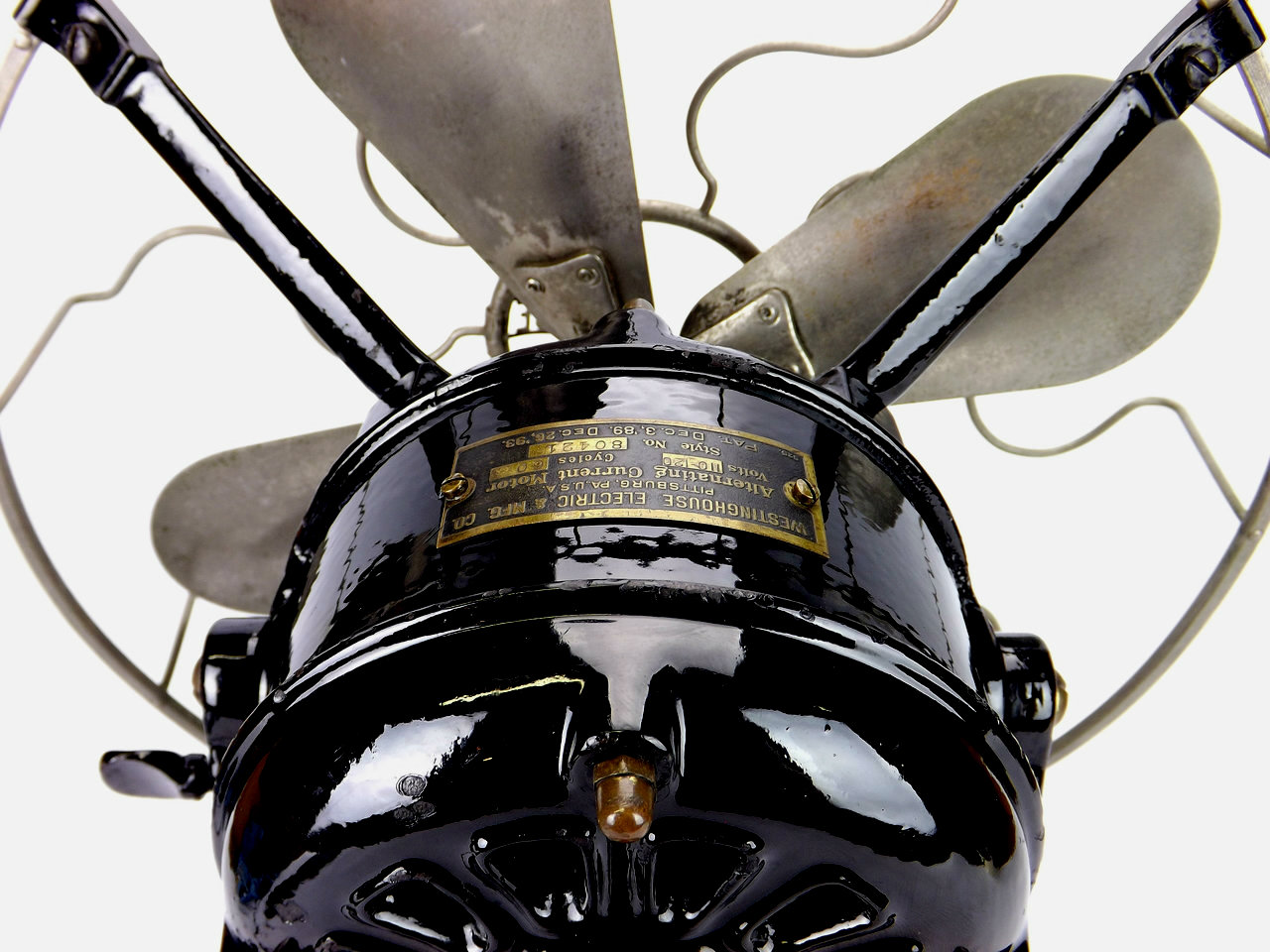 ORIGINAL 12" NICKEL PLATED WESTINGHOUSE TANK FAN - Antique Fan Supply Co