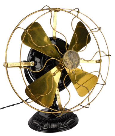 Circa 1902 12" Trunnion Mounted GE Pancake Fan Restored - Antique Fan ...