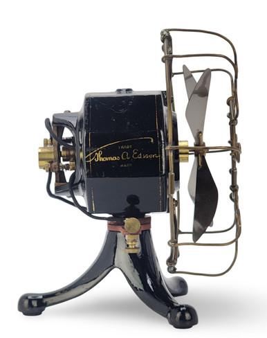 Circa 1890's Edison Iron-clad Battery Fan Beautiful Original Example ...