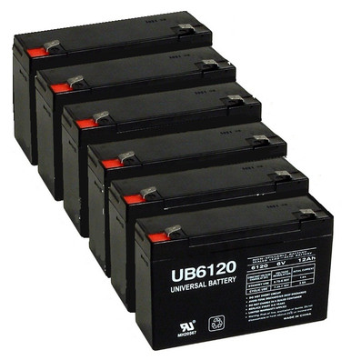 Universal - 6 Volt 12 Ah UPS Battery - 6 Pack