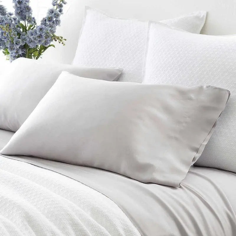 Pine Cone Hill Silken Solid Grey Pillowcases