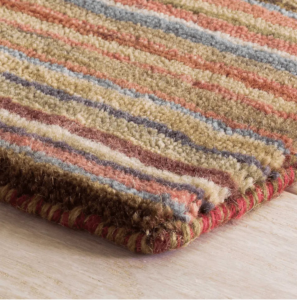 Dash & Albert Brindle Stripe Spice Hand Knotted Rug - Lavender Fields