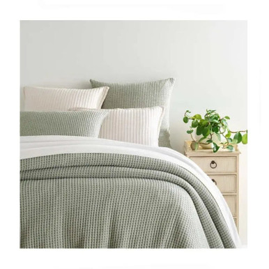 Pine Cone Hill Pick Stitch Evergreen Matelasse Coverlet - Lavender