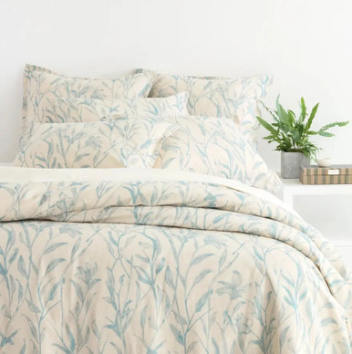 Pine Cone Hill Margot Linen Pewter Blue Duvet Cover - Lavender Fields