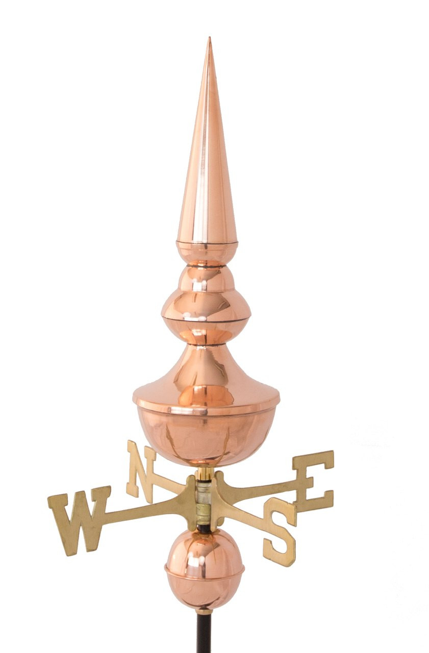 Canterbury Finial w/ Brass Directionals Eastcoast Weathervanes