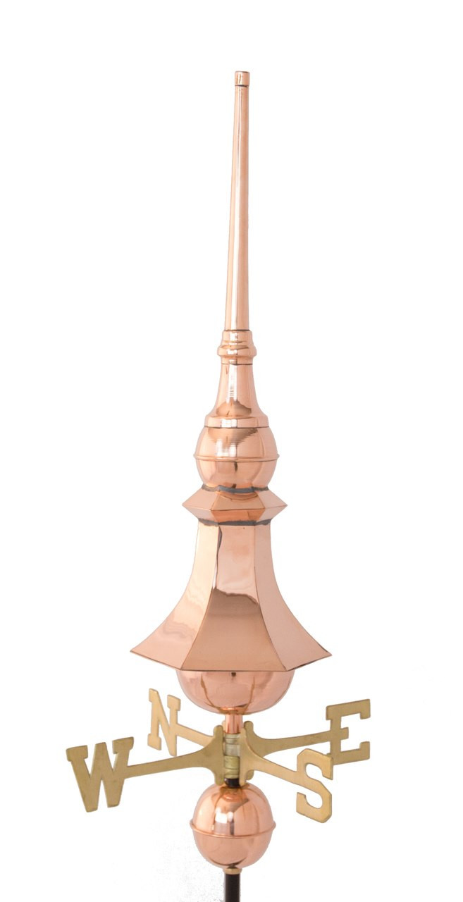 Wellington Finial w/ Brass Directionals Eastcoast Weathervanes