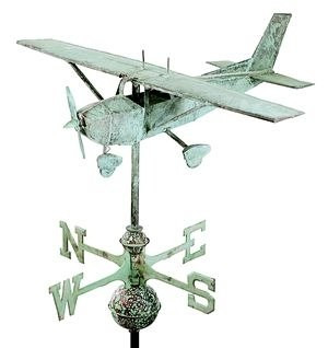 High Wing Plane Weathervane at Weathervanes of Maine
