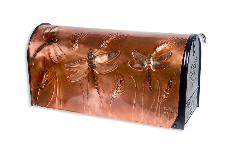 Rural Dragonfly Copper Mailbox Eastcoast Weathervanes