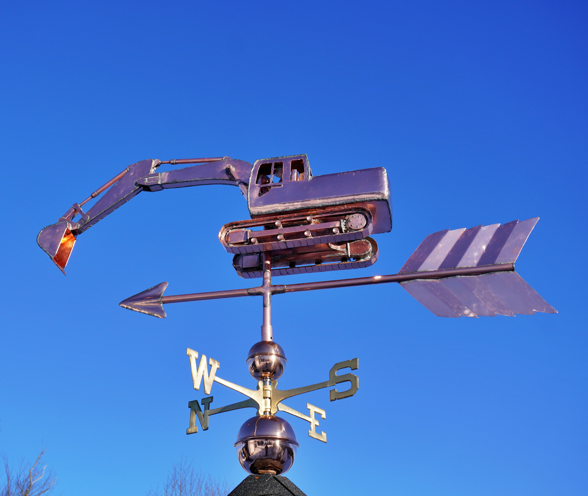 Large Excavator Weathervane at East Coast Weathervanes Best Prices