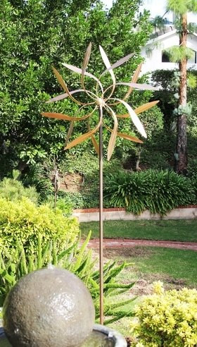 Kinetic Copper Ficus Wind Spinner Eastcoast Weathervanes