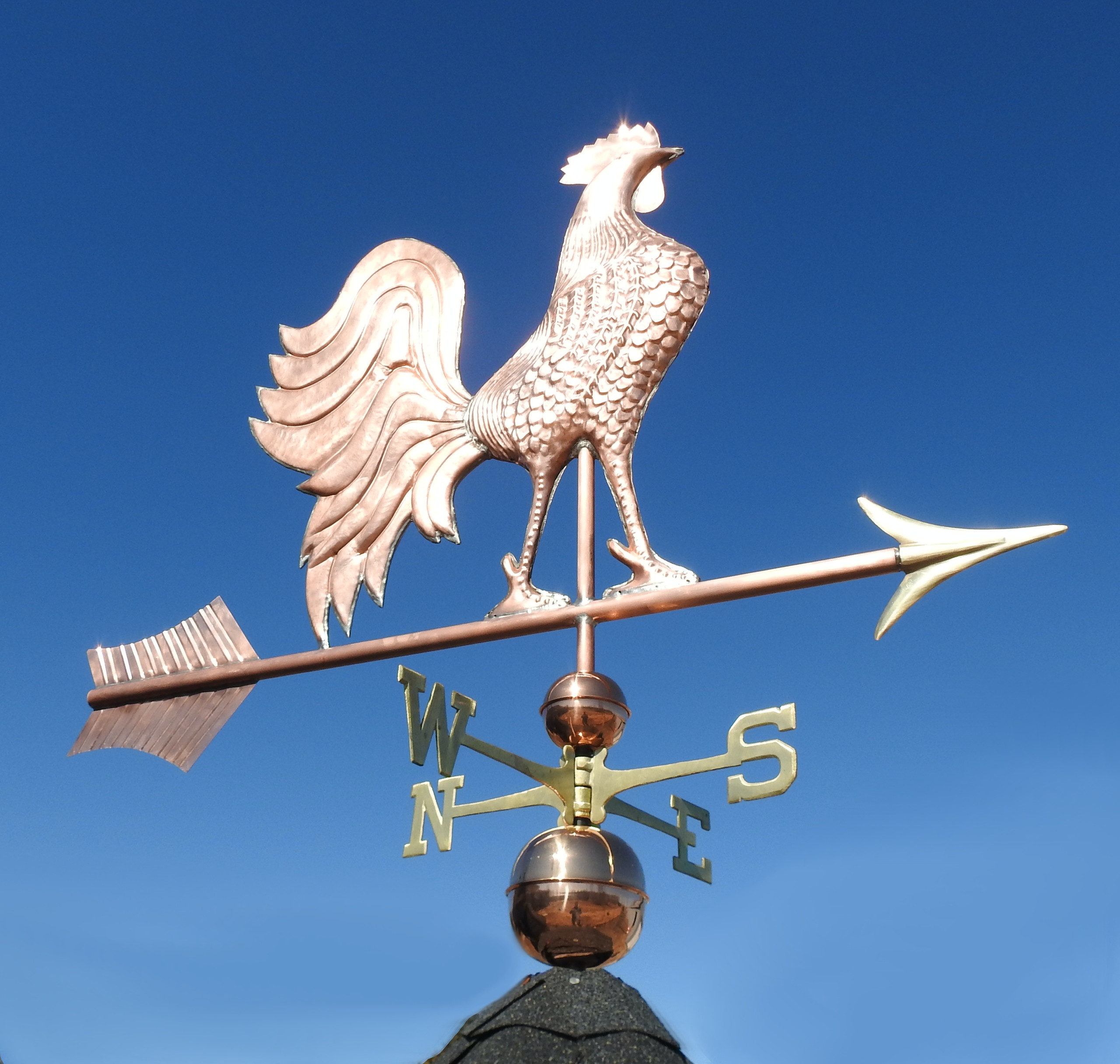 Jumbo Crowing Rooster Weathervane at Weathervanes of Maine