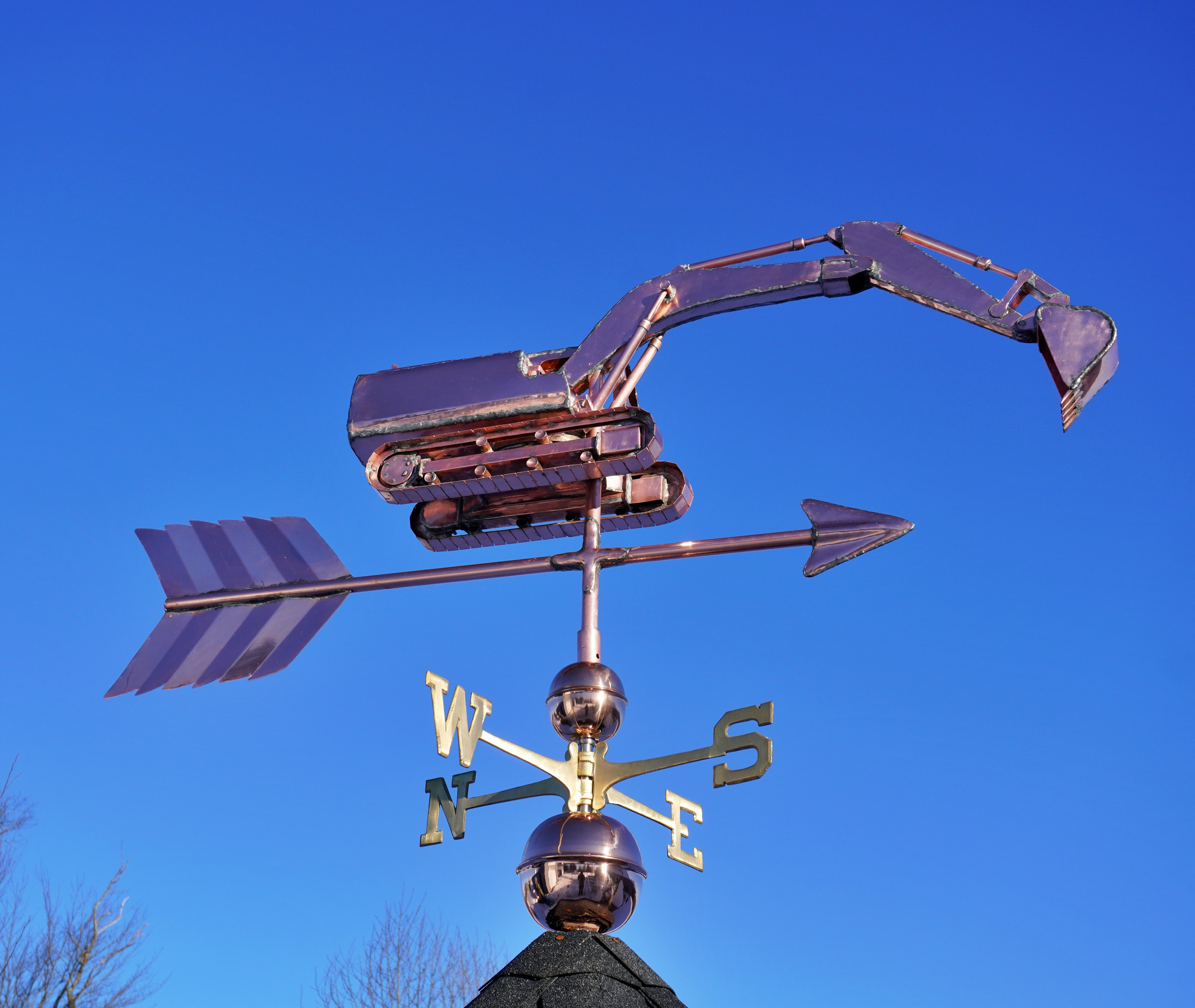 Large Excavator Weathervane at East Coast Weathervanes Best Prices
