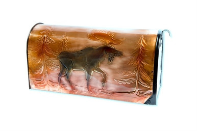 Rural Bull Moose Copper Mailbox Eastcoast Weathervanes