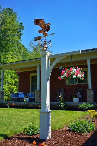 Frankfort Weathervane Garden Post with Classic Eagle East Coast ...