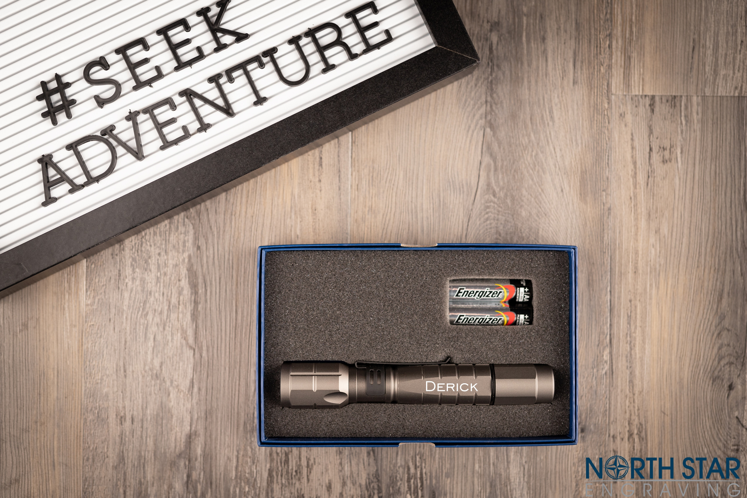Powerful Personalized Flashlight-Northstarengraving