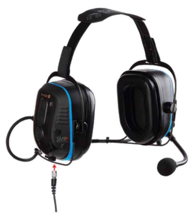 Sensear SM1P02 Battery Powered Two-Way Radio Smart Muff Behind-the-neck ...