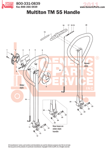 *Multiton TM 55 Handle - Generic Parts Service