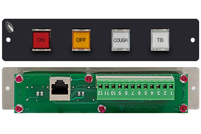 Wheatstone GP-4S Microphone Control Panel with On, Off, Cough and TB ...