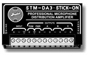 RDL STM-DA3 STICK-ON 1x3 Mic-Level Distribution Amplifier - ProAudio.com
