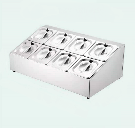 Kitchen Knock stainless steel GN pan stand – double row 8 x 1/6 ...