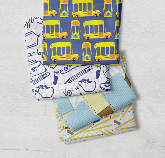 Back To School Fat Quarters Bundle (FQ4) - Modern Fox Fabrics