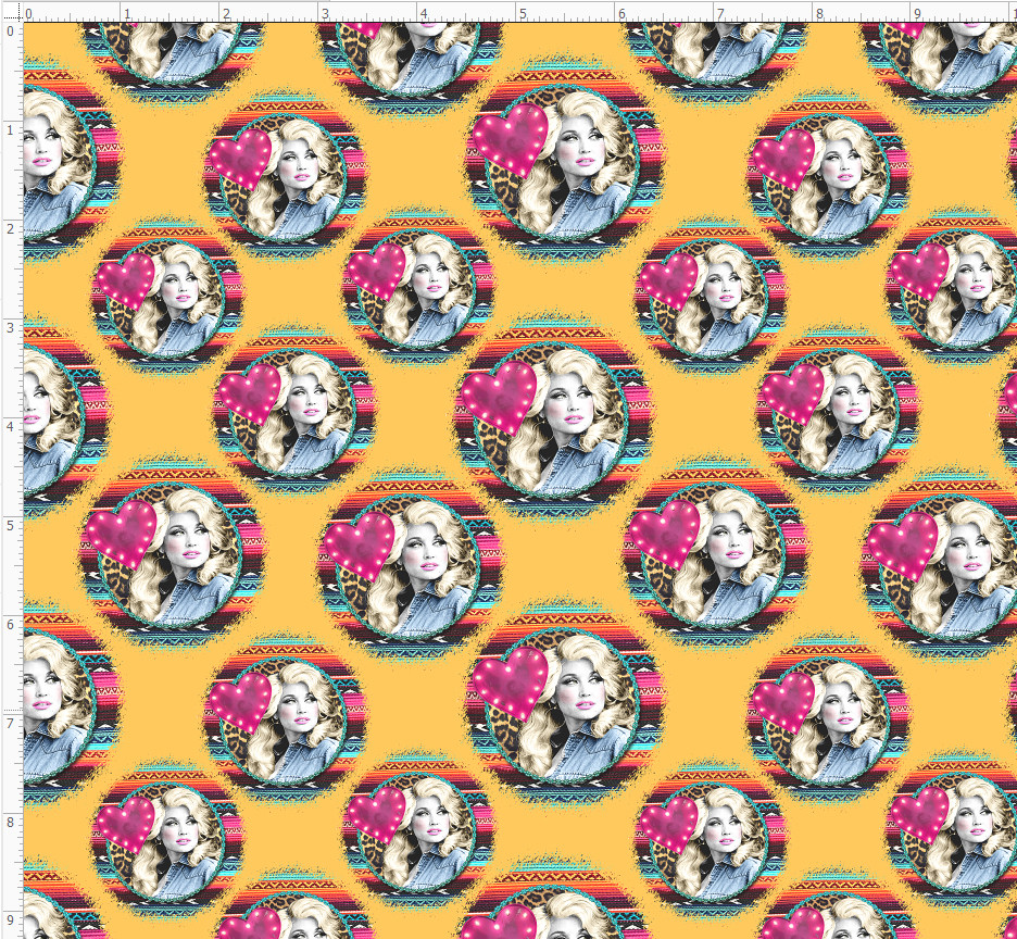 Country Music, Dolly Parton (DOL1) - Modern Fox Fabrics