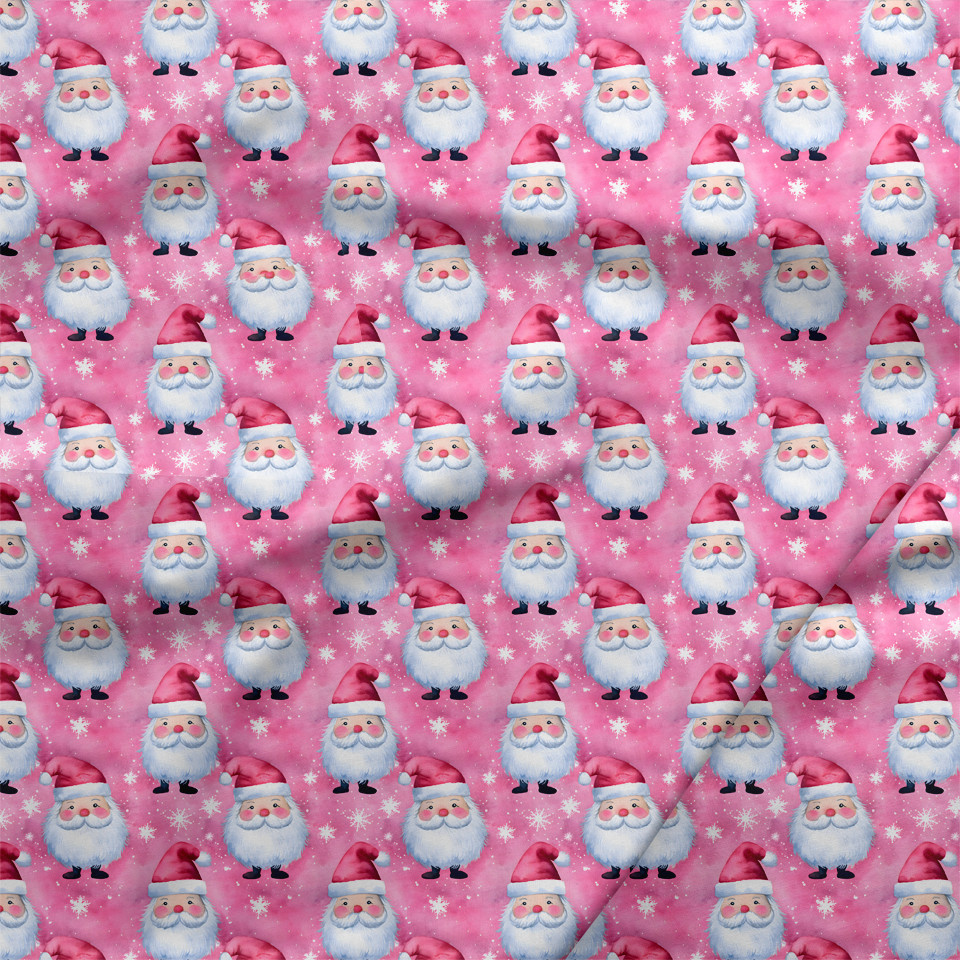 WNT401 - Pink Santa - Modern Fox Fabrics