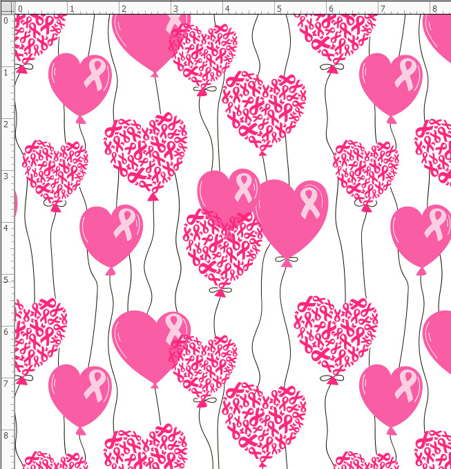 Breast Cancer Awareness, Pink Ribbon (BCA5) - Modern Fox Fabrics