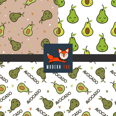 AVO7 - Cute Avocado - Modern Fox Fabrics