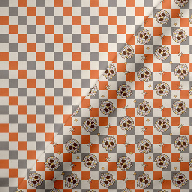 HAL263 - Halloween Checker Board - Modern Fox Fabrics