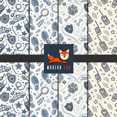 BLU12 - Law Enforcement - Modern Fox Fabrics