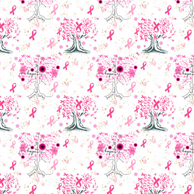 Breast Cancer Awareness, Pink Ribbon (BCA3) - Modern Fox Fabrics