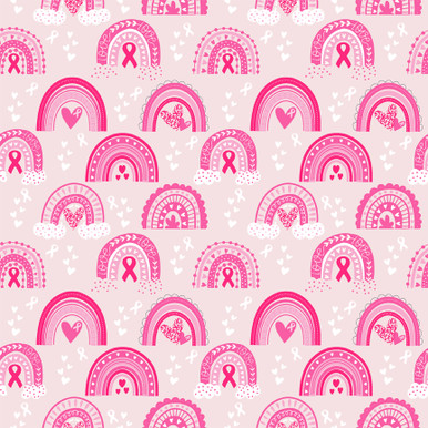 Breast Cancer Awareness, Pink Ribbon (BCA6) - Modern Fox Fabrics