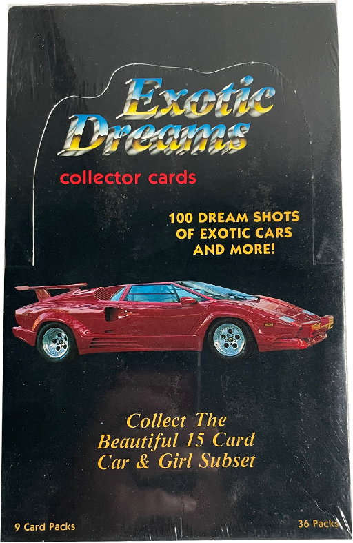 1992 Exotic Dreams Car & Girl Collector Card Box