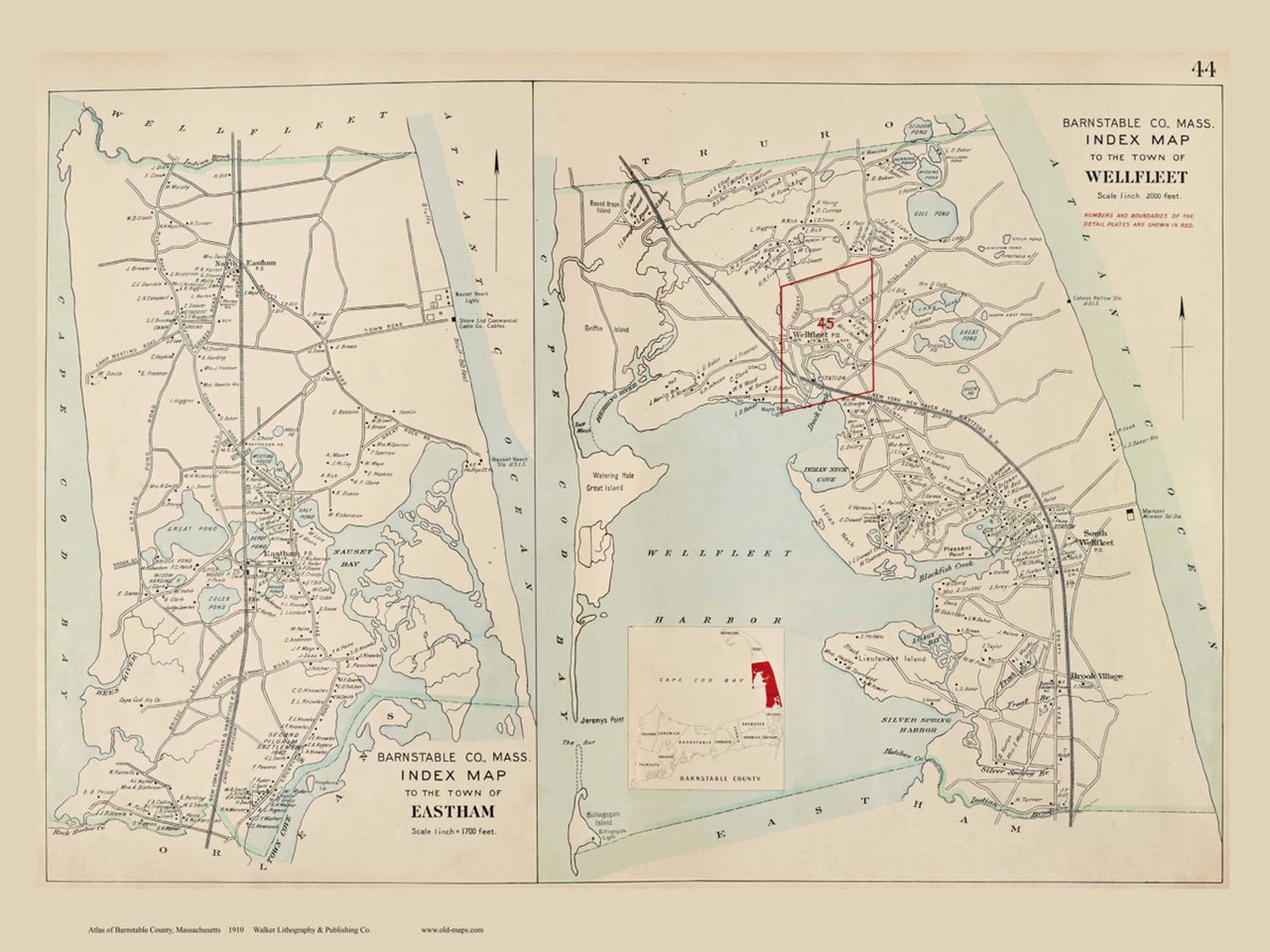 Old Maps Of Wellfleet Ma