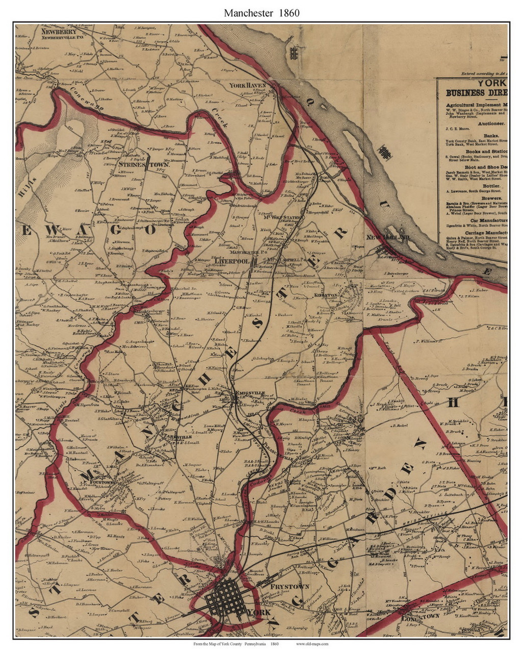 Old Map Of Manchester